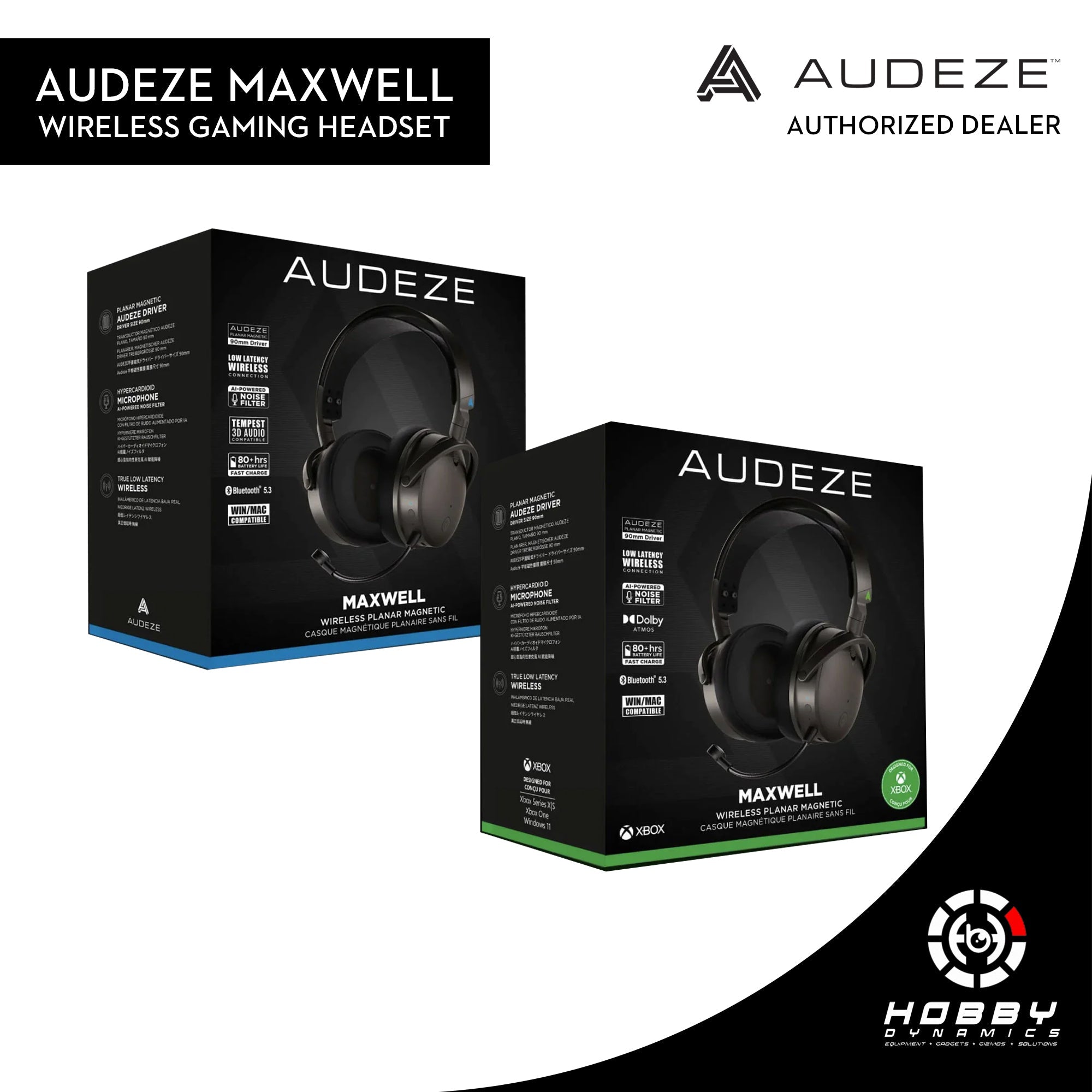 Audeze Maxwell Wireless Planar Magnetic Gaming Headset – Hobby Dynamics ...